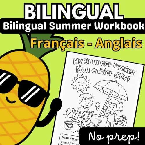 French End of Year Activities | Bilingual Summer Workbook | SEL + FLS/ESL