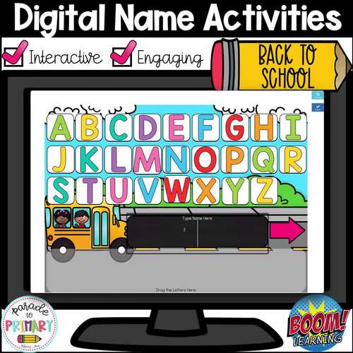 DIGITAL Name Activities - Back to School - Boom Cards - Distance Learning