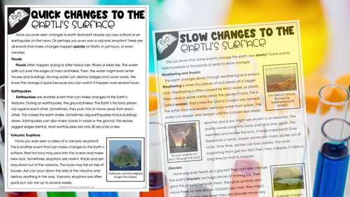Changes to Earth Over Time | 2nd Grade Science NGSS | Print + Google 2 ...
