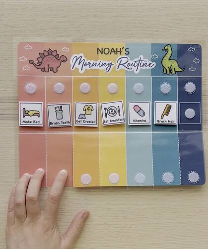 Editable Chore Chart for Kids, Toddle Visual Daily Routine Tracker ...