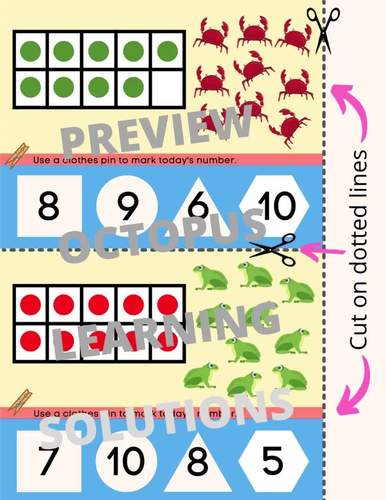 40 Color-coded Clothes Pin Activity Cards | NUMBERS | Distance Learning ...