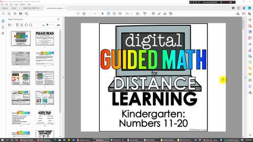 Digital Guided Math Kindergarten Numbers 11-20 by Reagan Tunstall