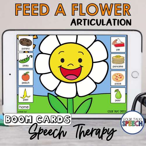 Feed the Flower Articulation Boom Cards | Speech Therapy by GoldieTalks ...