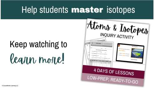 Atomic Structure and Isotopes Lesson by CrouseWorks Learning | TPT