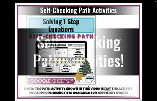 Solving 2 Step Equations Christmas Math Activity by Algebra Elevated