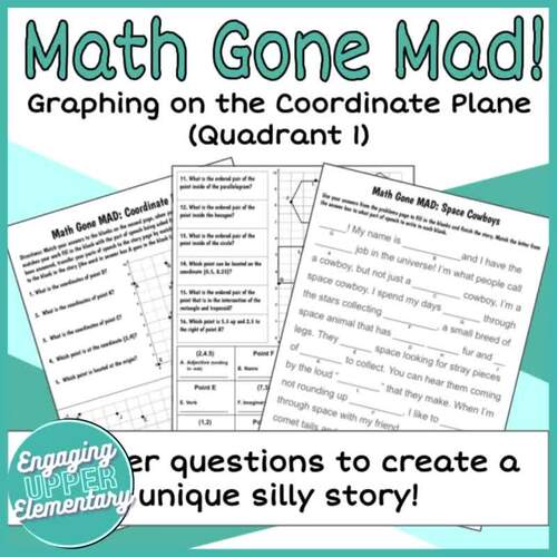 Graphing on the Coordinate Plane (Quadrant 1) - Math Gone MAD! | TPT