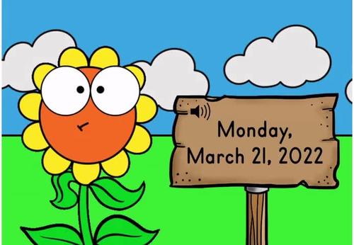 March 2022 Calendar Bundle - Digital Calendar - BOOM CARDS W/ Audio