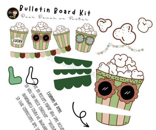 St. Patrick's Day Lucky Charms Bulletin Board Kit, Popcorn Door Decor ...