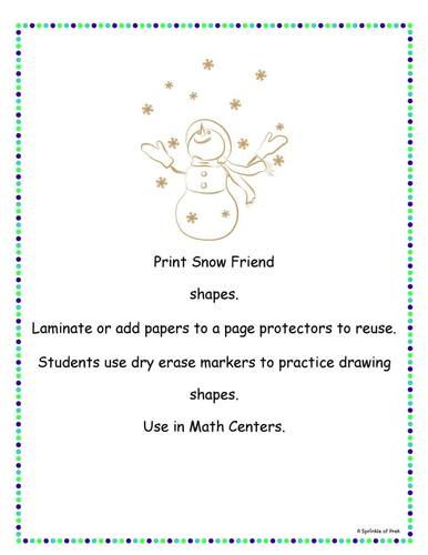 Preschool 2D Shape Tracing Printables Winter Fine Motor Skill Activities