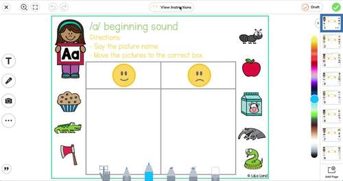 Seesaw Activity Beginning Sound by Lala Land | TPT