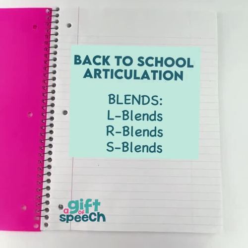 Back to School NO PREP Articulation for L, R, & S-Blends Consonant Clusters