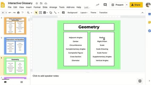 Interactive Math Glossary Middle School Bundle by Ms V's Room | TPT