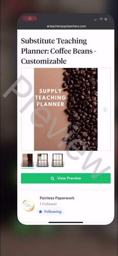 Substitute Teaching Planner: Coffee Beans - Customizable by Painless ...