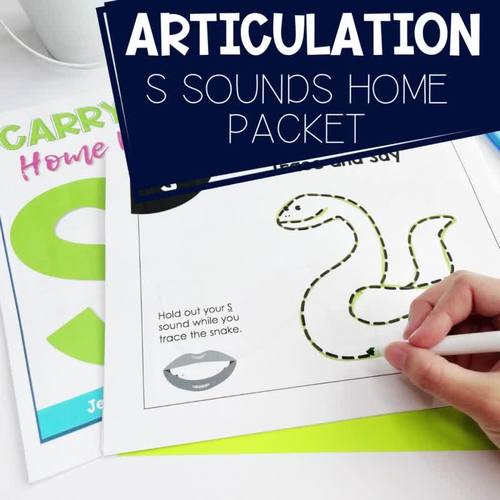 Articulation Home Packet: S Sound by Jenna Rayburn Kirk | TPT