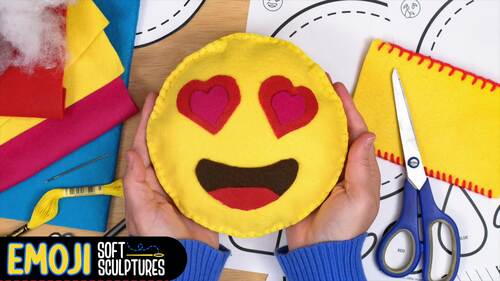 Pop Art Project: Emoji Soft Sculpture Templates & Video for Middle ...
