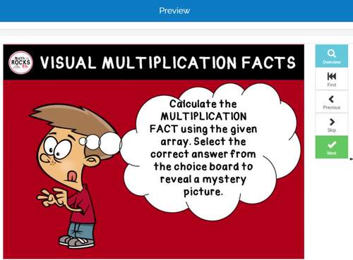 Multiplication Facts Using Arrays Digital Boom™ Activity For Distance ...