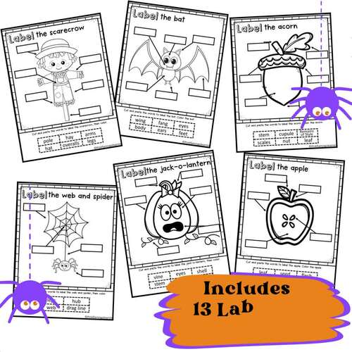 October Writing Prompts with Word Banks and Label Fall and Halloween ...