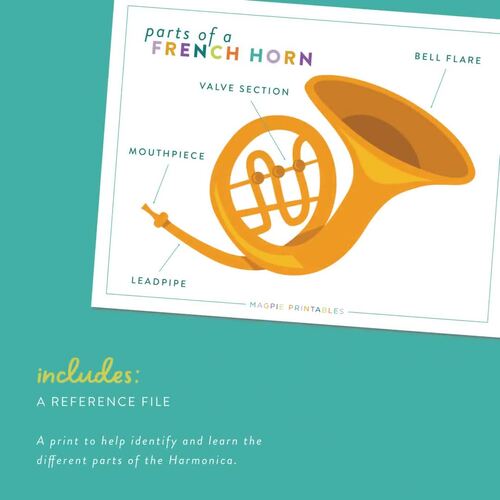 French Horn Printable Memory Game, Learning the French Horn, Kids Music ...