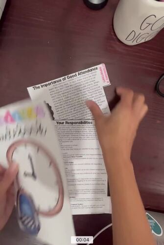 Middle School Attendance Student Reference Book Guidebook | TPT