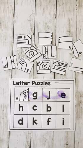 Letter Hidden Mystery Picture Puzzles - Matching Uppercase and ...