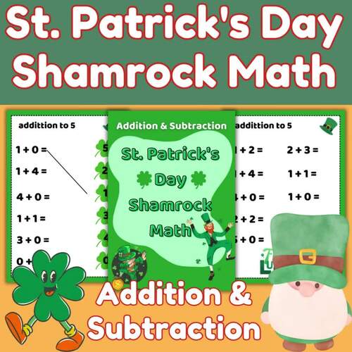 St. Patrick's Day Addition and Subtraction Math 0-10 - march activity ...