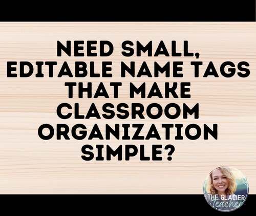 Editable Mini Name Tags | Classroom Labels for Desks, Folders, and Groups