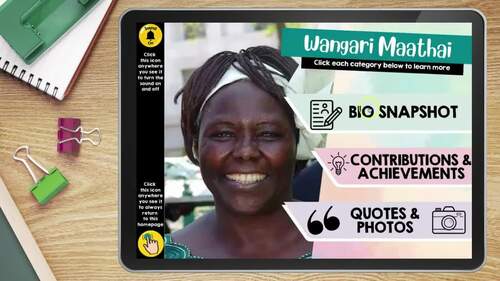 Wangari Maathai LINKtivity® (Digital Biography Activity) by The ...