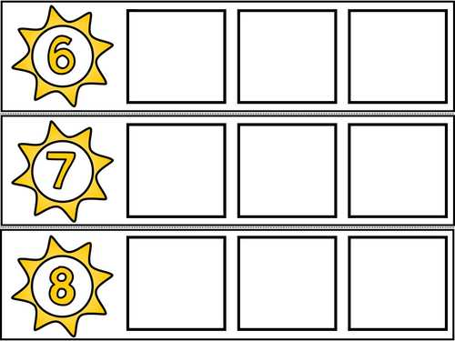 Count On and Write Numbers! Sun Theme by Erika Deane | TPT