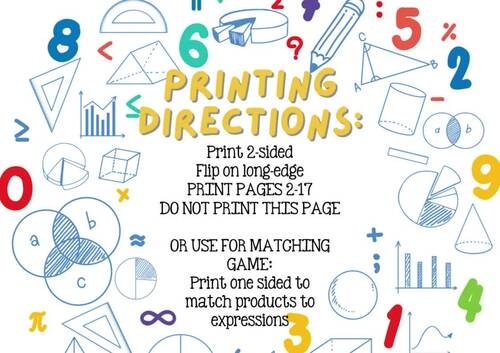 Flashcards Multiply Math Fact Fluency Grade Rainbow Easy Print Memorize May