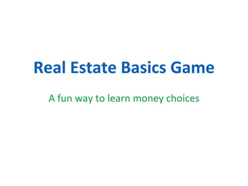 Real Estate Basics Game Card Deck by Invest Young | TPT