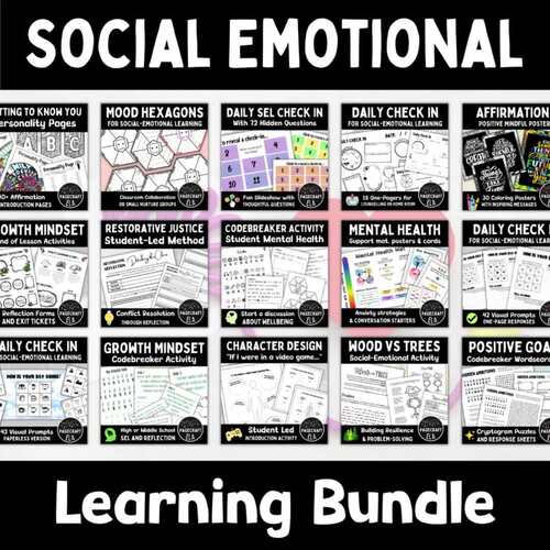 Social Emotional Learning BUNDLE to Support Resilience, Wellbeing ...