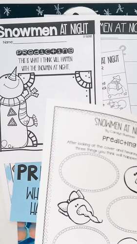 Snowmen at Night Read Aloud Book & Activities Reading Comprehension Craft