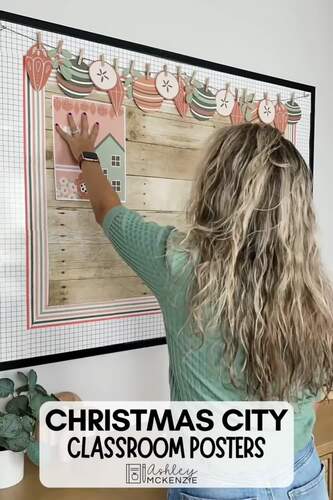 Christmas City Classroom Posters - Editable! by Ashley McKenzie | TPT