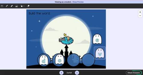 Halloween Phonics CVCe Long O Word Building Google Slides by Prepped in ...