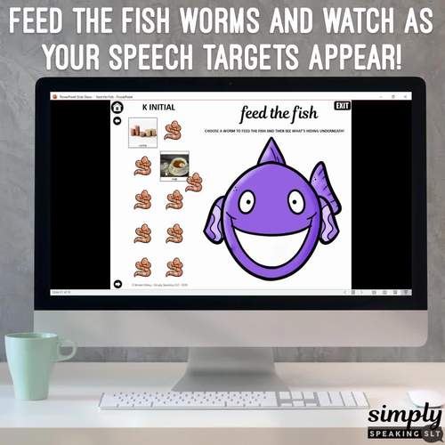 Digital Feed the Fish Articulation Game for No Print Speech Teletherapy ...