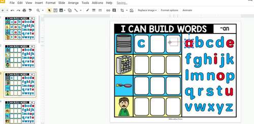 I CAN BUILD CVC WORD FAMILY SPELLING ACTIVITY GOOGLE CLASSROOM DISTANCE ...