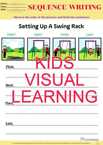 Sequence writing, sequencing, speech therapy, special education, autism ...