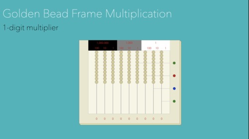 Montessori Golden Bead Frame Multiplication (1-digit) Presentation
