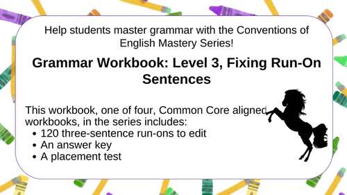 Fixing Run-Ons & Missing Punctuation: A Sentence Writing Intervention ...