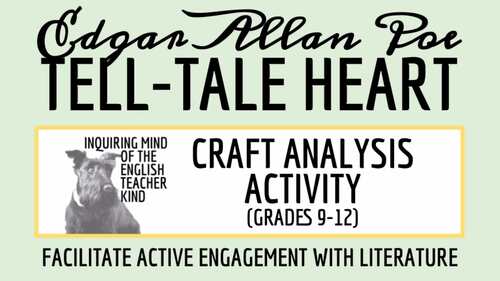 "The Tell Tale Heart" by Edgar Allan Poe Craft Analysis Activity for ...