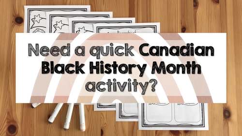 Canadian Black History Month - Blank BIOGRAPHY Templates/Pennant