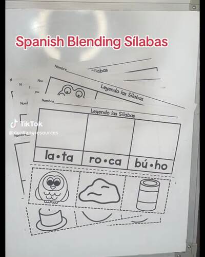 Spanish Blending Syllables Leyendo Sílabas by Dual Language Resources