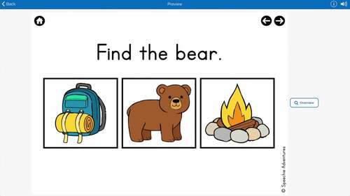 Camping Themed Language Processing Activities for Speech Language Therapy