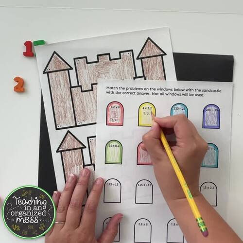 Multiply and Divide Decimals End of the Year Review Summer Math Activity