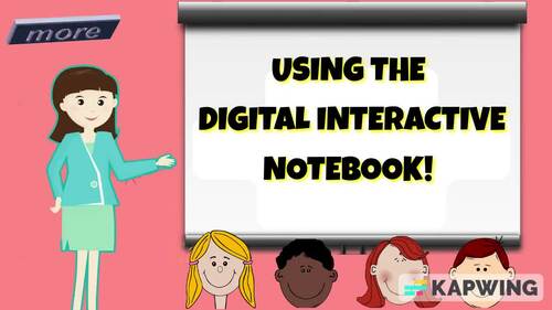 Interactive Notebook Digital Template for ELA History Science ETC
