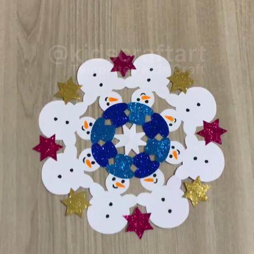 Snowflake Snowman Craft Snowflakes Classroom Decorations Winter Crafts ...