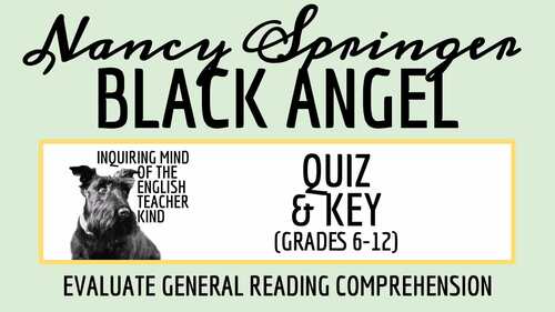 "Black Angel" by Nancy Springer Quiz and Answer Key (Fantasy Short Story)
