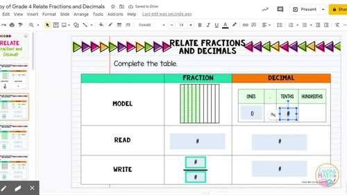 Converting Fractions to Decimals for Google Classroom by Loving Math