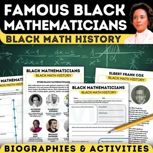 Black Mathematicians Biography Activities | Black Math STEM Black ...