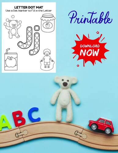 Learn Letter J Dot Marker Toddler Worksheet Upper Lowercase Alphabet ...